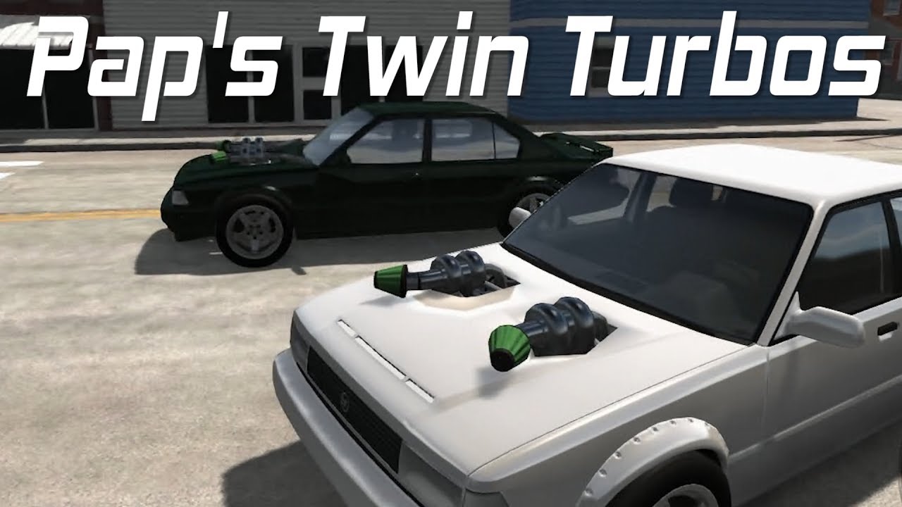 BeamNG.drive Mods - Pap's Twin Turbos Mod - YouTube