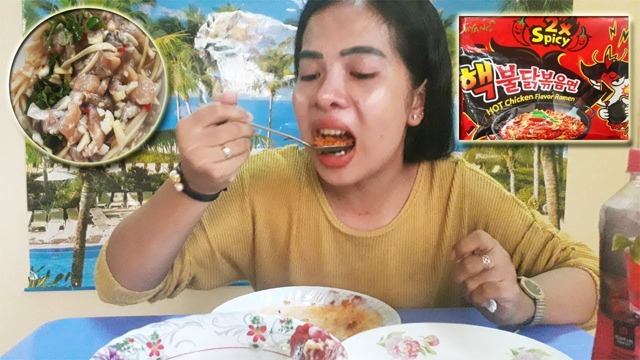 Spicy Noodle (2X) With Silver Barb Fermented Fish - Eating Food ...