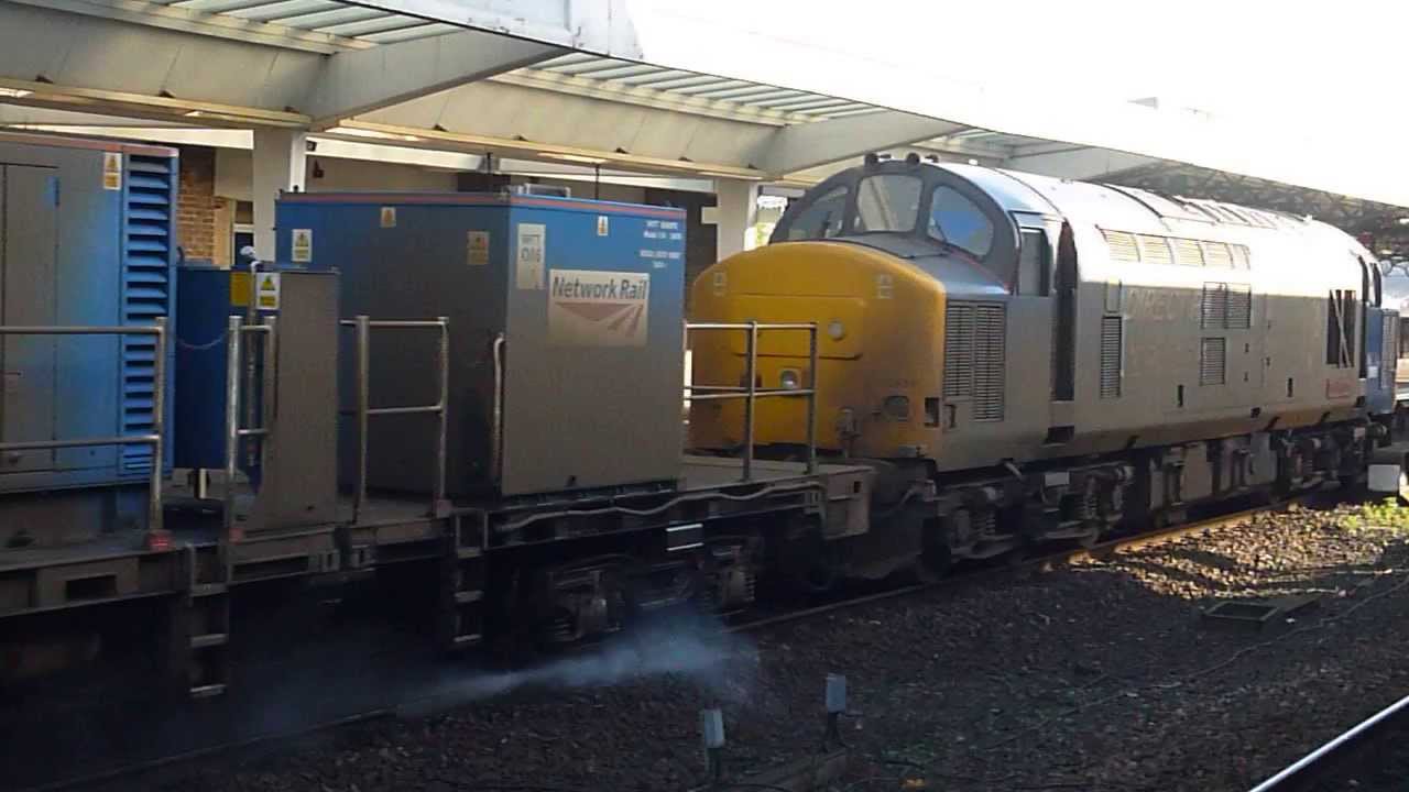DRS Class 37 Pair with Rail Head Treatment Train (RHTT) Middlesbrough ...