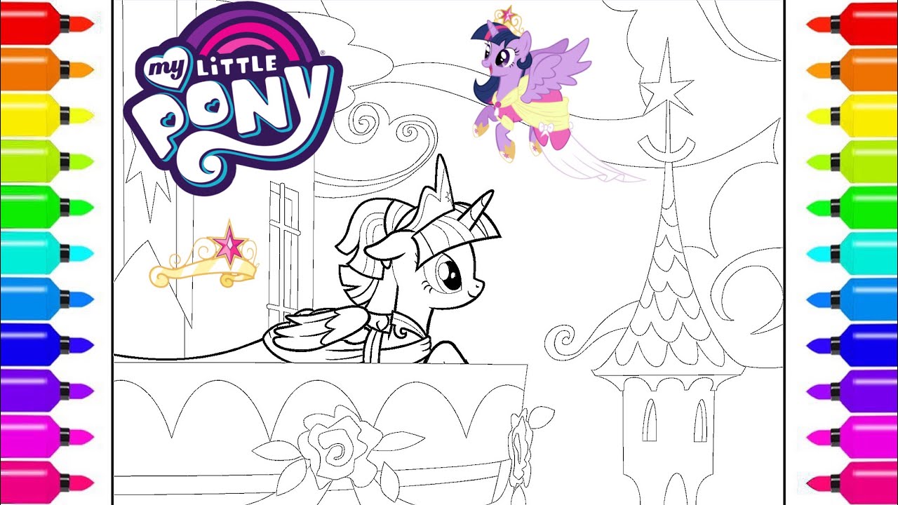 How to Color My Little Pony for Kids and Toddlers|TWILIGHT SPARKLE ...