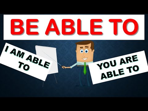 BE ABLE TO, aprende a usarlo!!! - YouTube