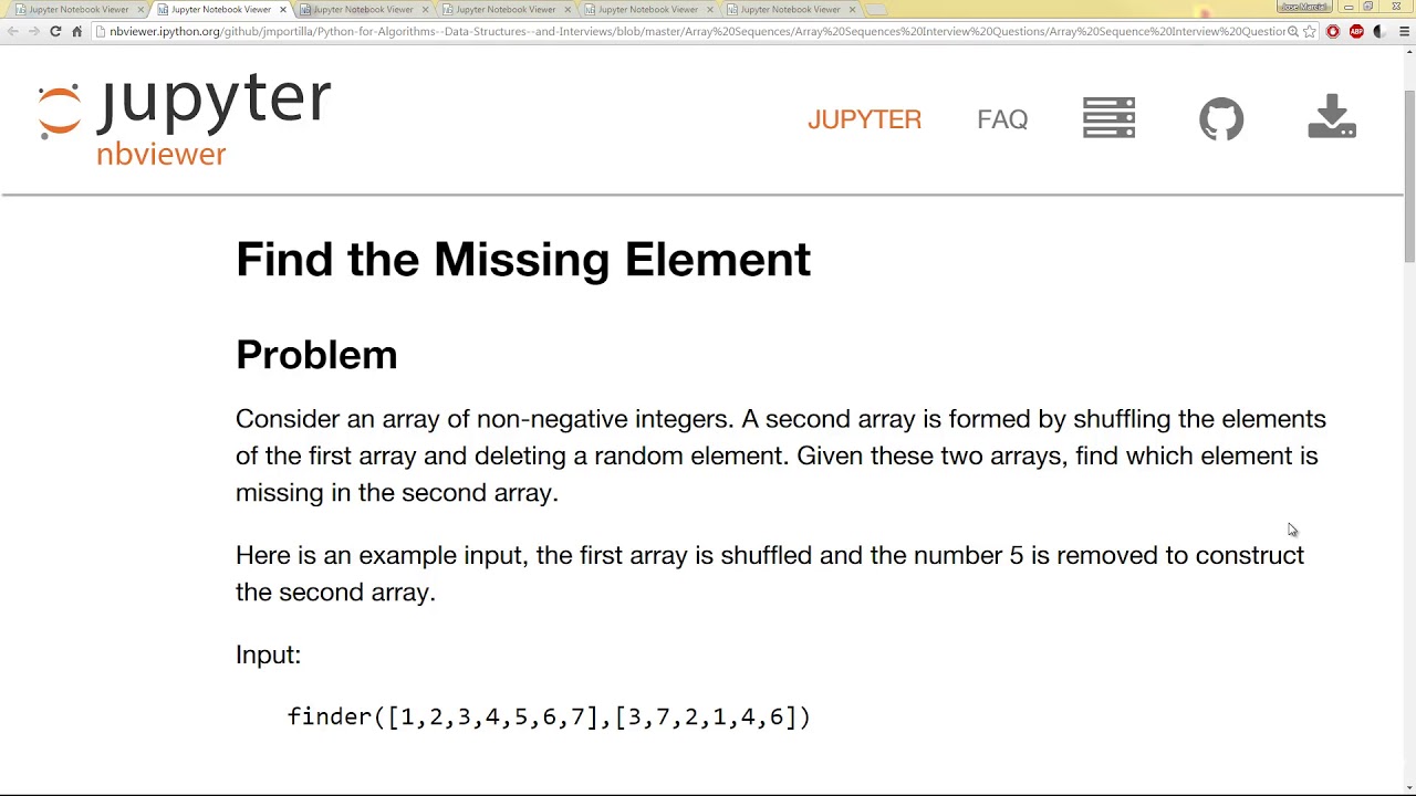 055 Find the Missing Element Interview Problem - YouTube