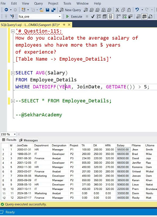 Sql Interview Question 115 Sql Mysql Sqlqueries Interview Shorts Reels Top