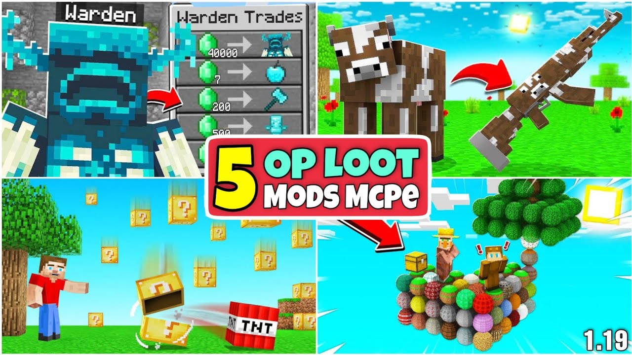 Top 5 Op Loot Mod For Minecraft Pocket Edition || Best Minecraft Mods 1 ...