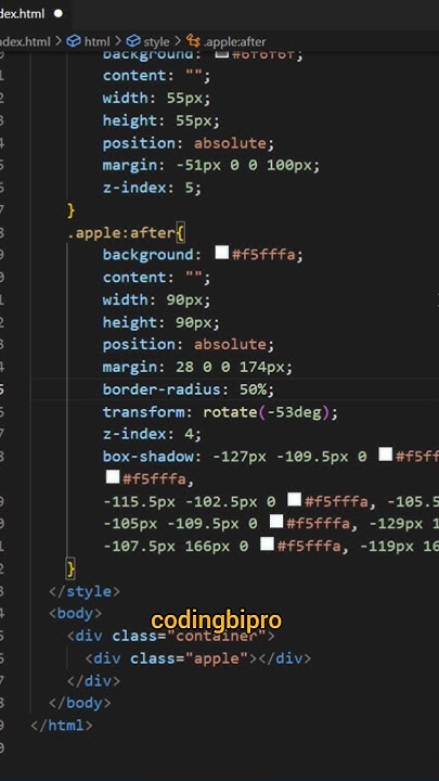 Apple logo tutorial | HTML CSS #code #html #css #codingbipro #shorts ...