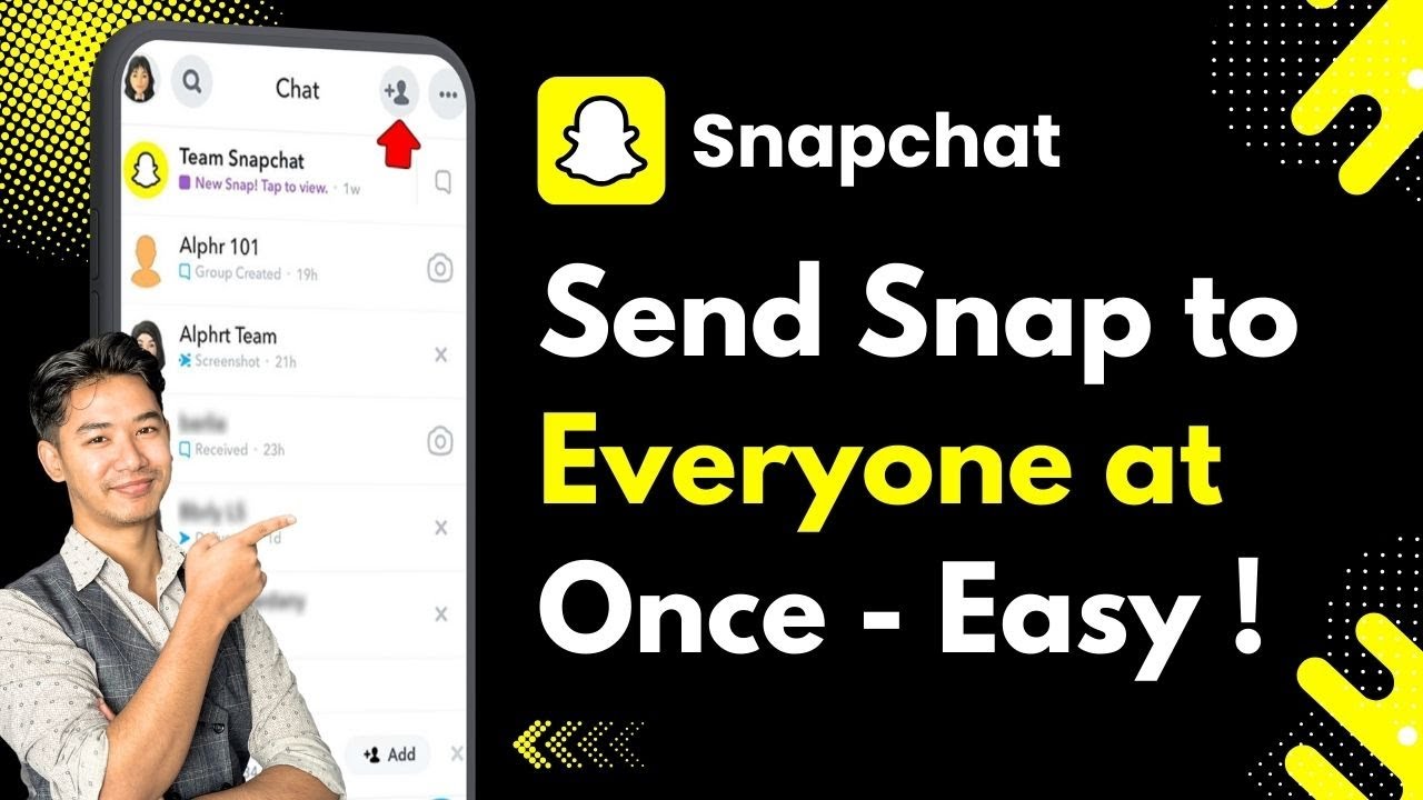 How To Send A Snap To Everyone At Once ! - YouTube