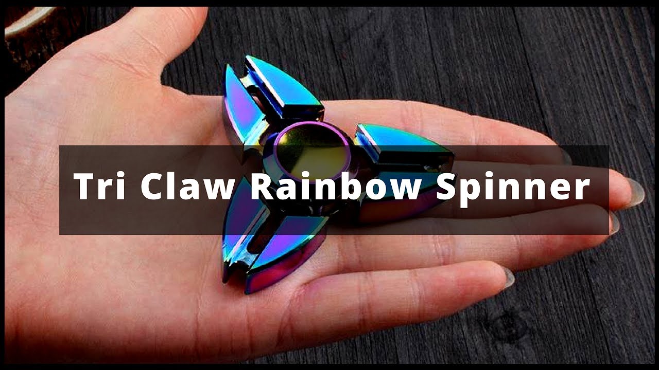 Tri Claw Rainbow Fidget Spinner - YouTube