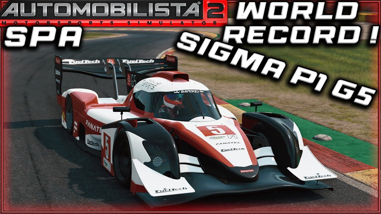 Sigma P1 G5 at updated Spa Francochamp World Record in AMS 2 - YouTube