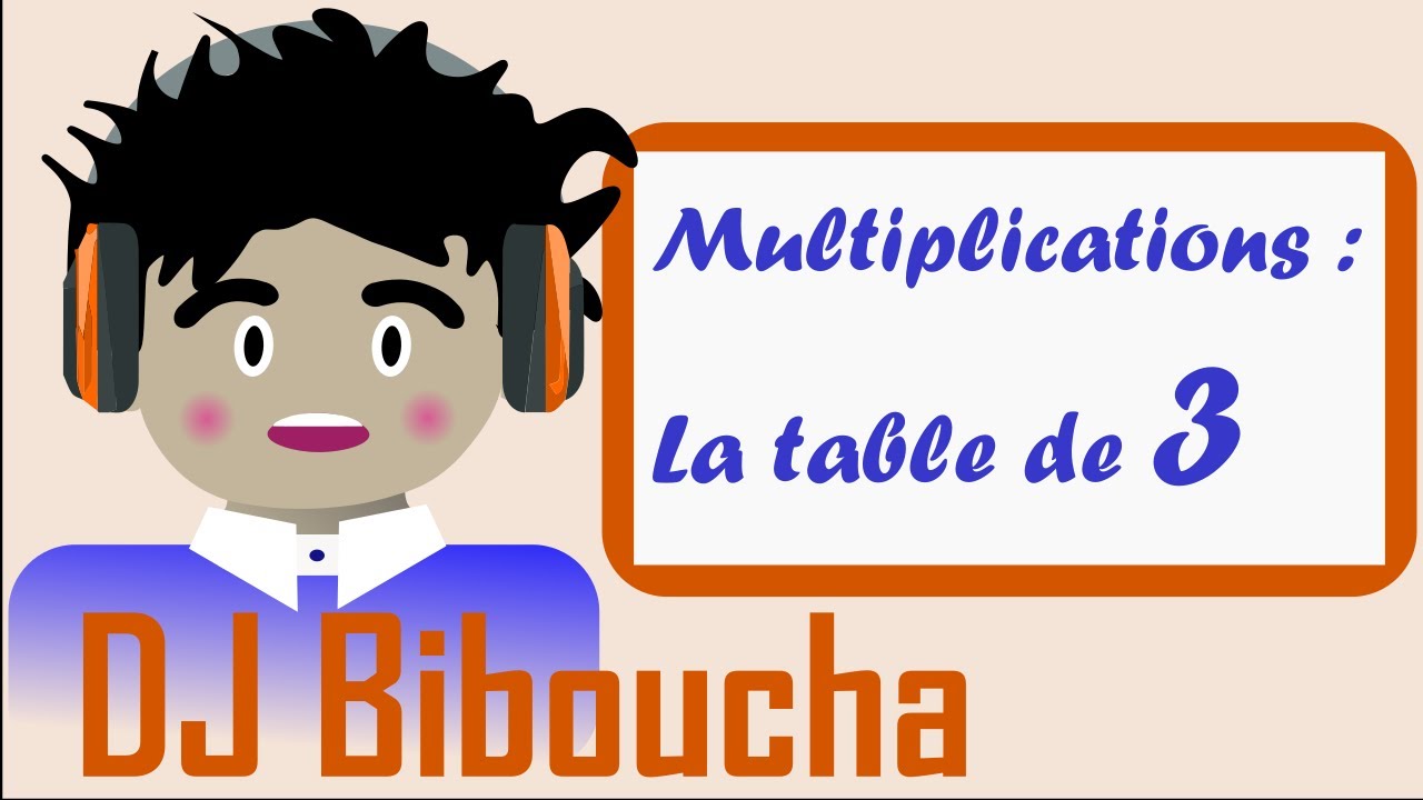 COMPTINE rap - Multiplications - La table de 3 - DJ Biboucha pédagogie ...