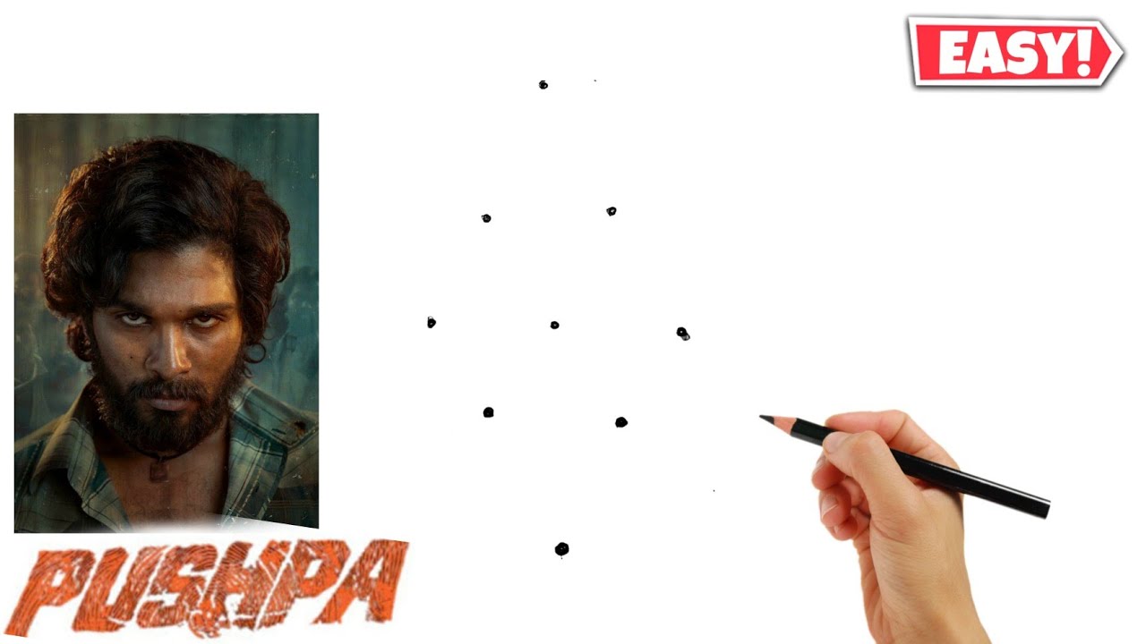 Allu arjun Pushpa Drawing // Pushpa Part 1 // Allu Arjun // Drawing ...