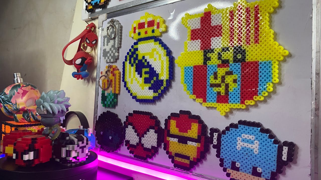 Barcelona perler beads - YouTube