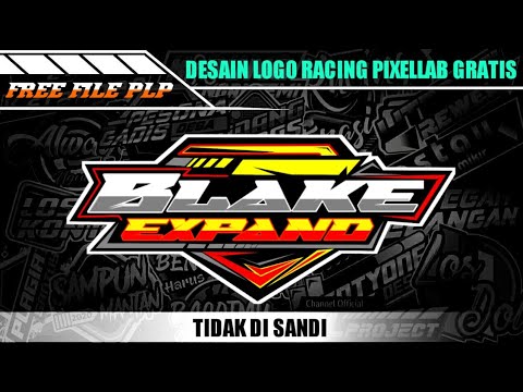 Berbagai desain logo racing pixelLab plp gratis - YouTube