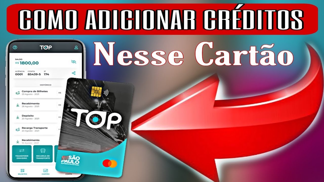 CARTÃO TOP/como ADICIONAR créditos no CARTÃO top - YouTube