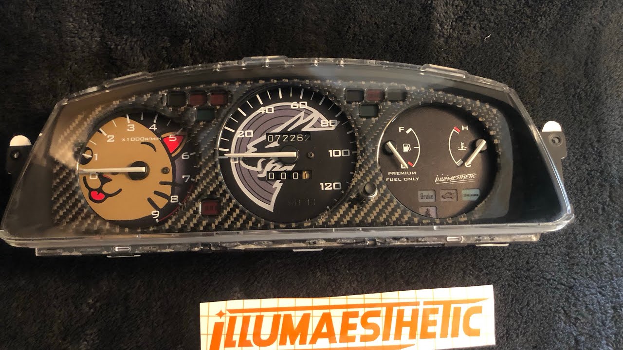 Eg Civic gets new gauges! Illumaesthetic. - YouTube