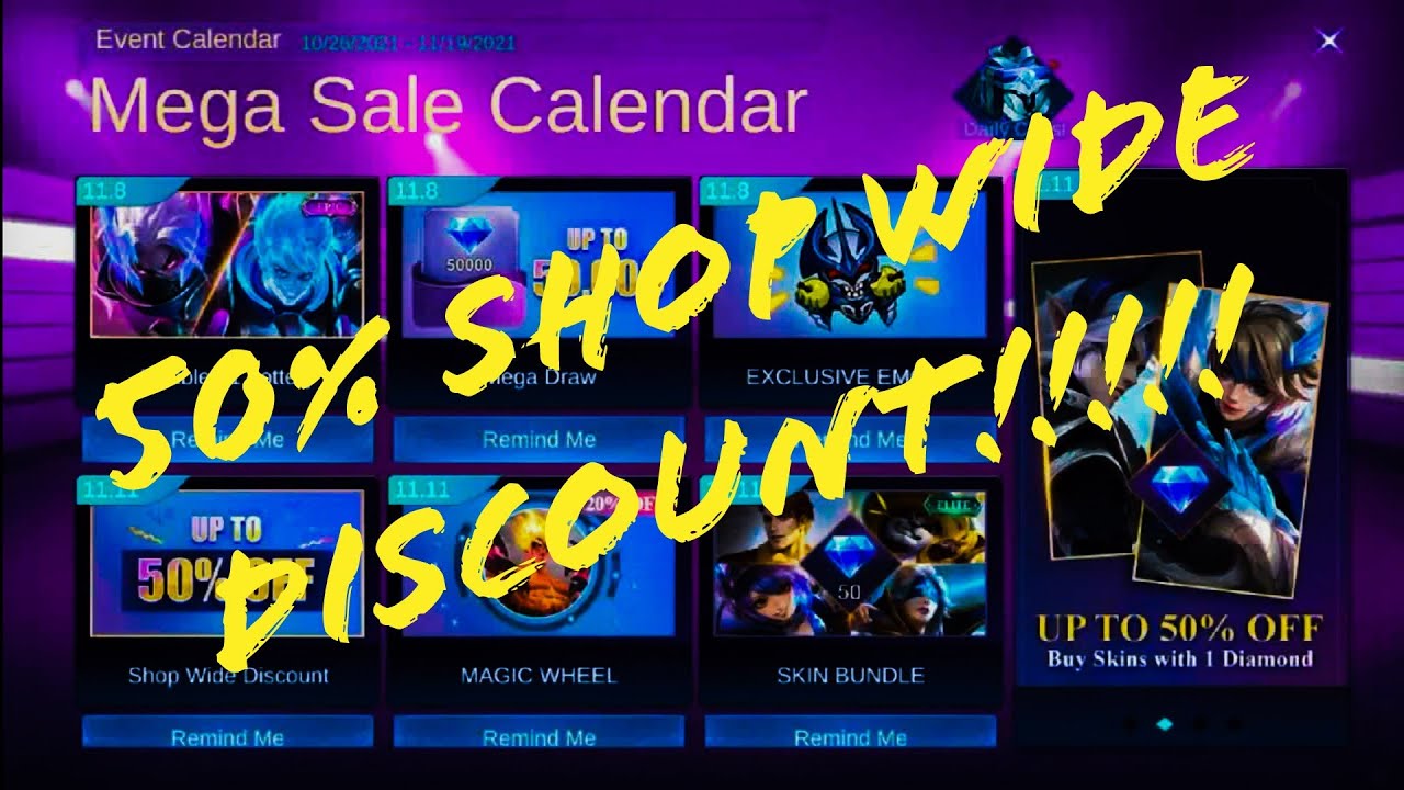 11.11 Discount Skins Event !!!! | MLBB - YouTube