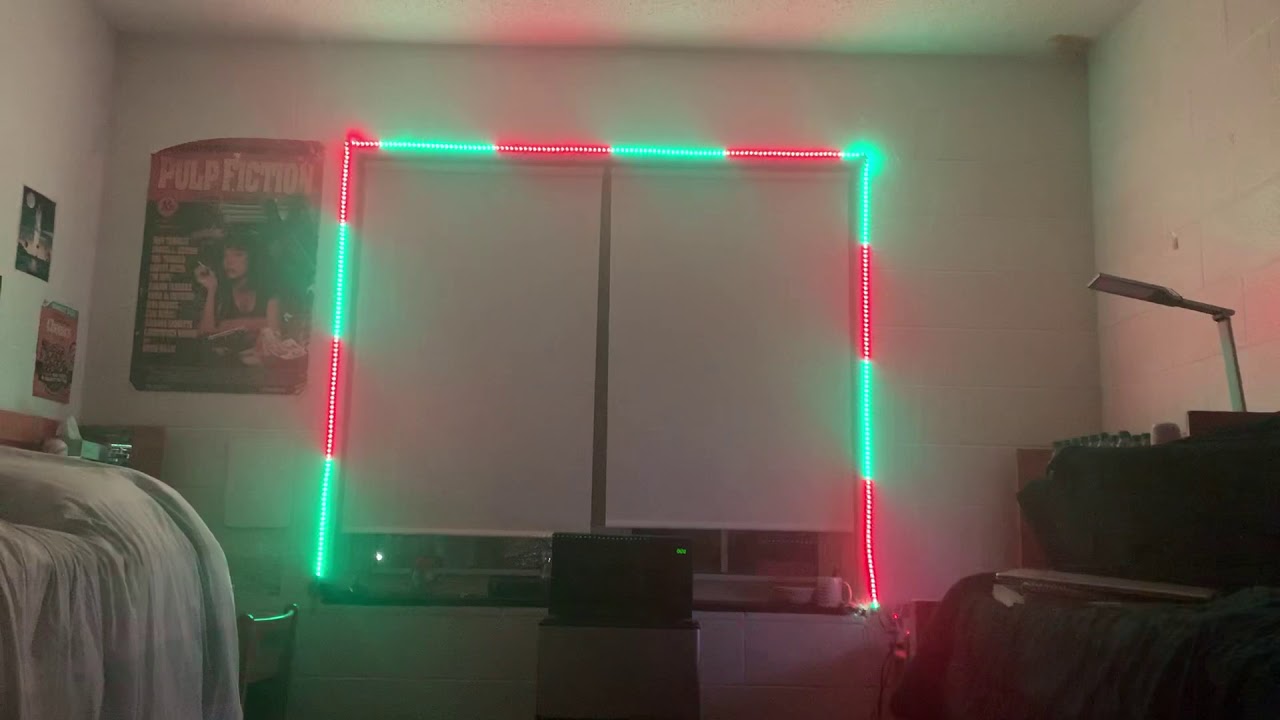 Addressable Ws2182b led light strip example animations with music - YouTube
