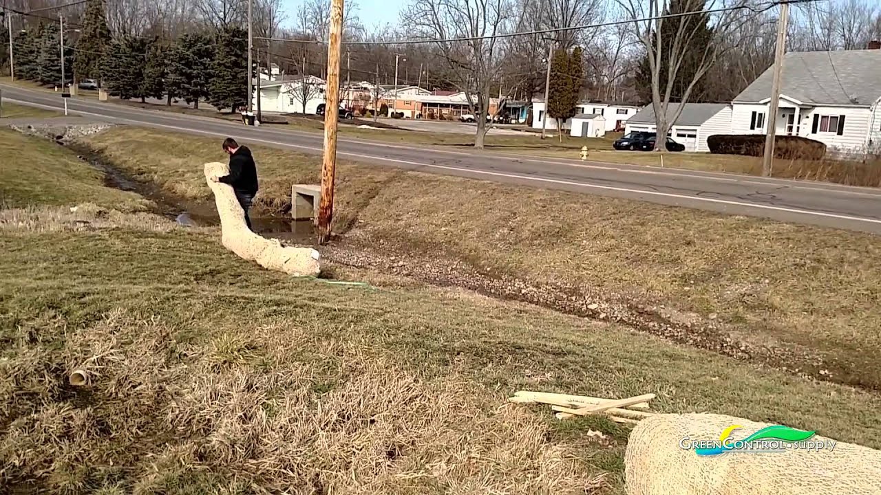 How To Install a Sediment Control Log - YouTube