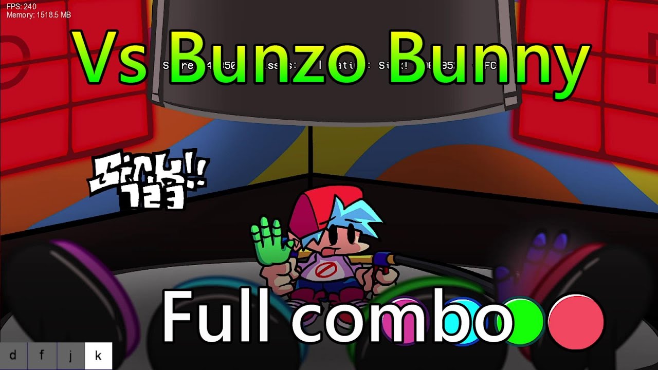 FNF Vs Bunzo Bunny old version (poppy funktime Ver) Full Combo! - YouTube