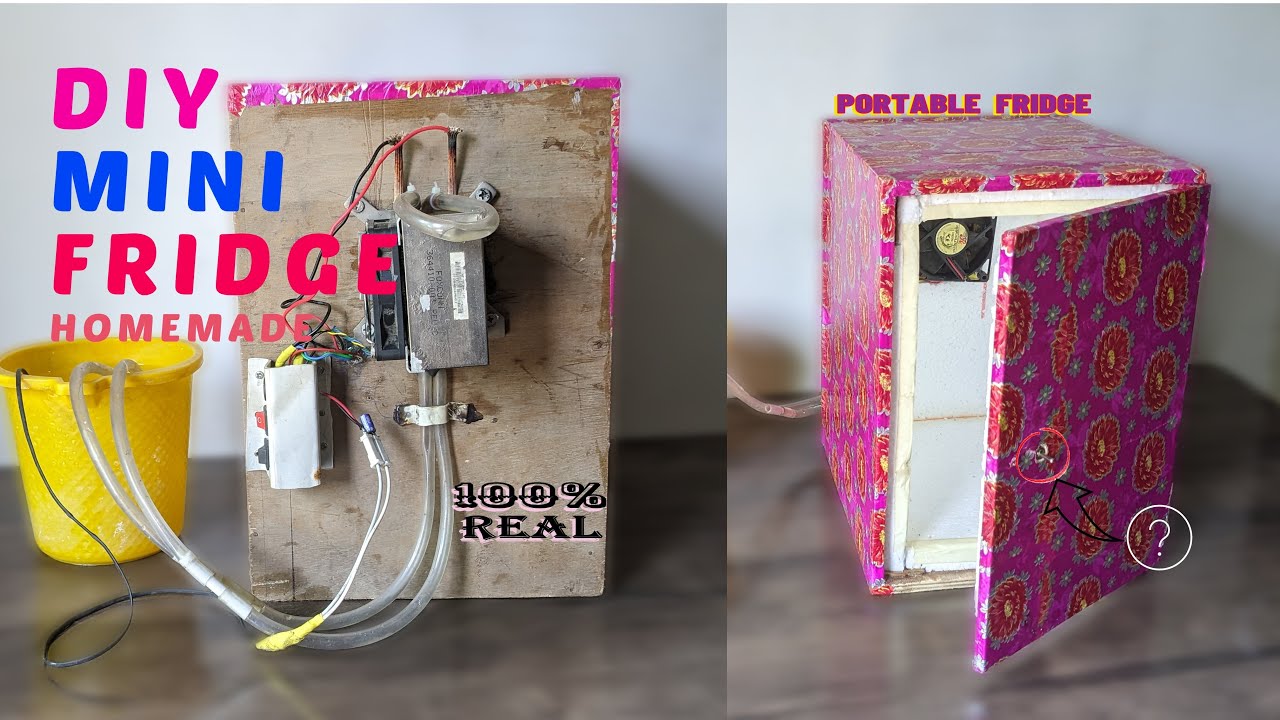 DIY MINI PORTABLE FRIDGE AT HOME //POWERFUL WATER COOLING SYSTEM 12706 ...