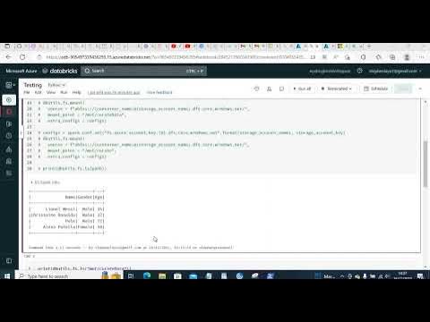 How to Read Data from Azure ADLS Gen 2 Through Databricks - YouTube