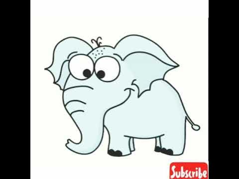 How to draw an animated elephant - YouTube