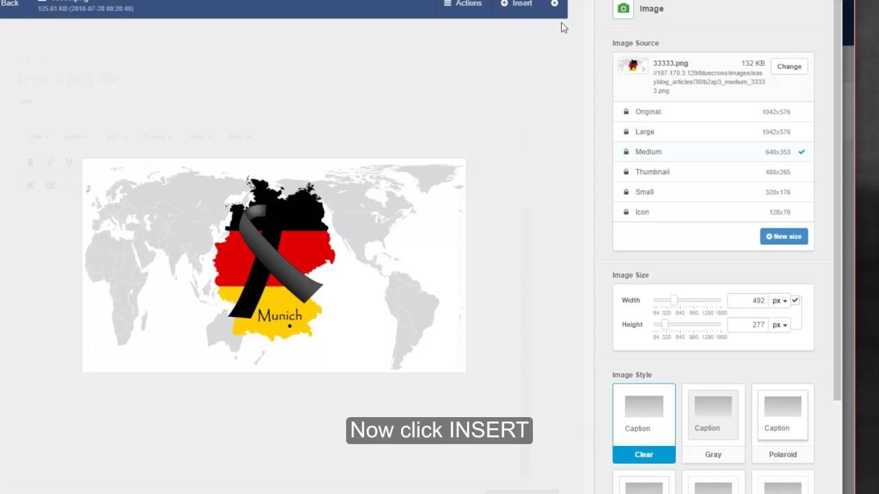 How to insert images using Easy Blog - YouTube