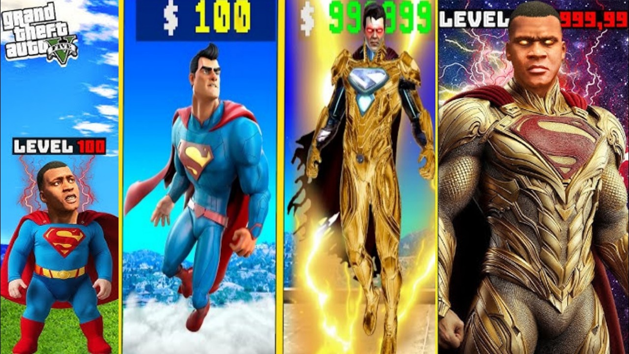 $1 SUPERMAN to $1,000,000,000 SUPERMAN in GTA 5 - YouTube