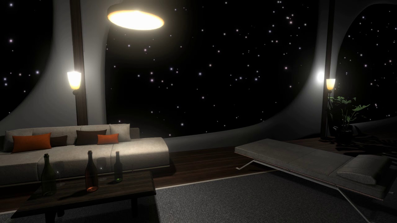 Starship Cozy Lounge Ambience 10 hours | White noise | Sleep, Study ...