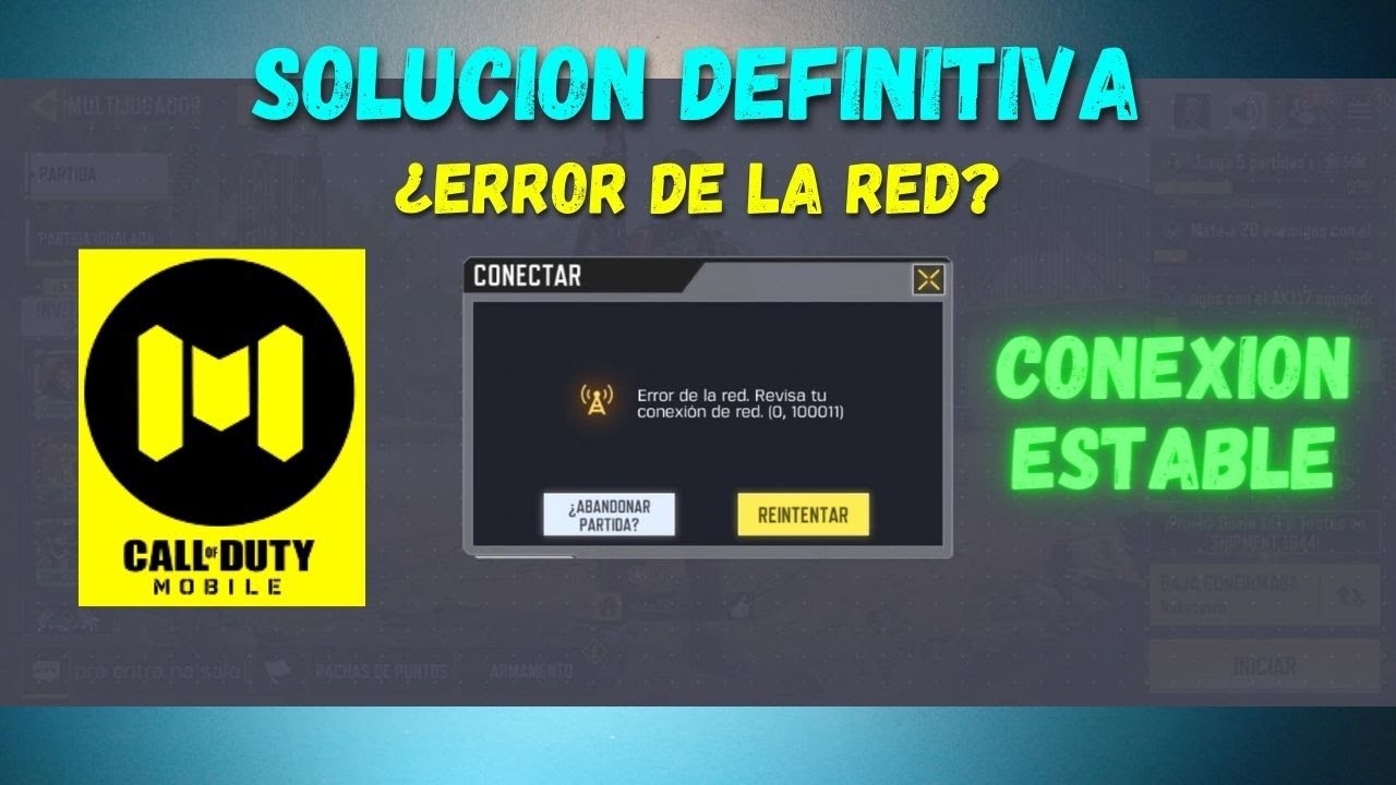 SOLUCION DEFINITIVA A "ERROR DE RED" EN CALL OF DUTY MOBILE / CONEXION ...