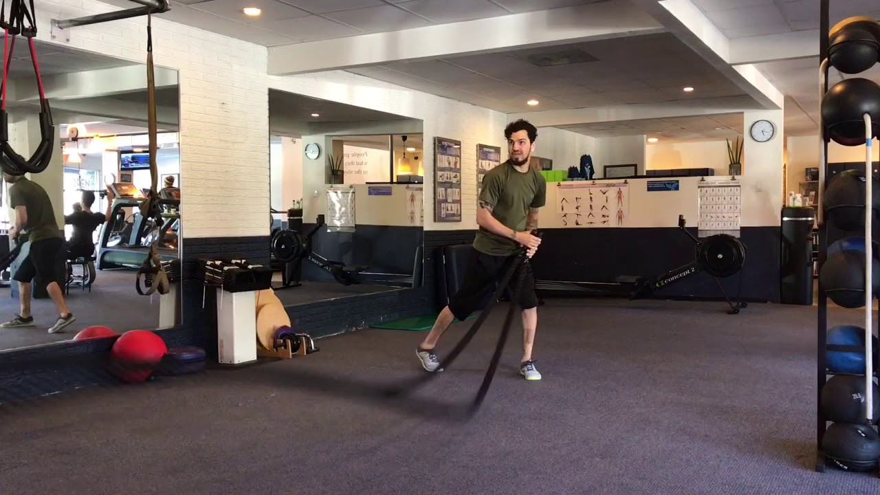 Battle Ropes - Rotation Slams (double rope) - YouTube