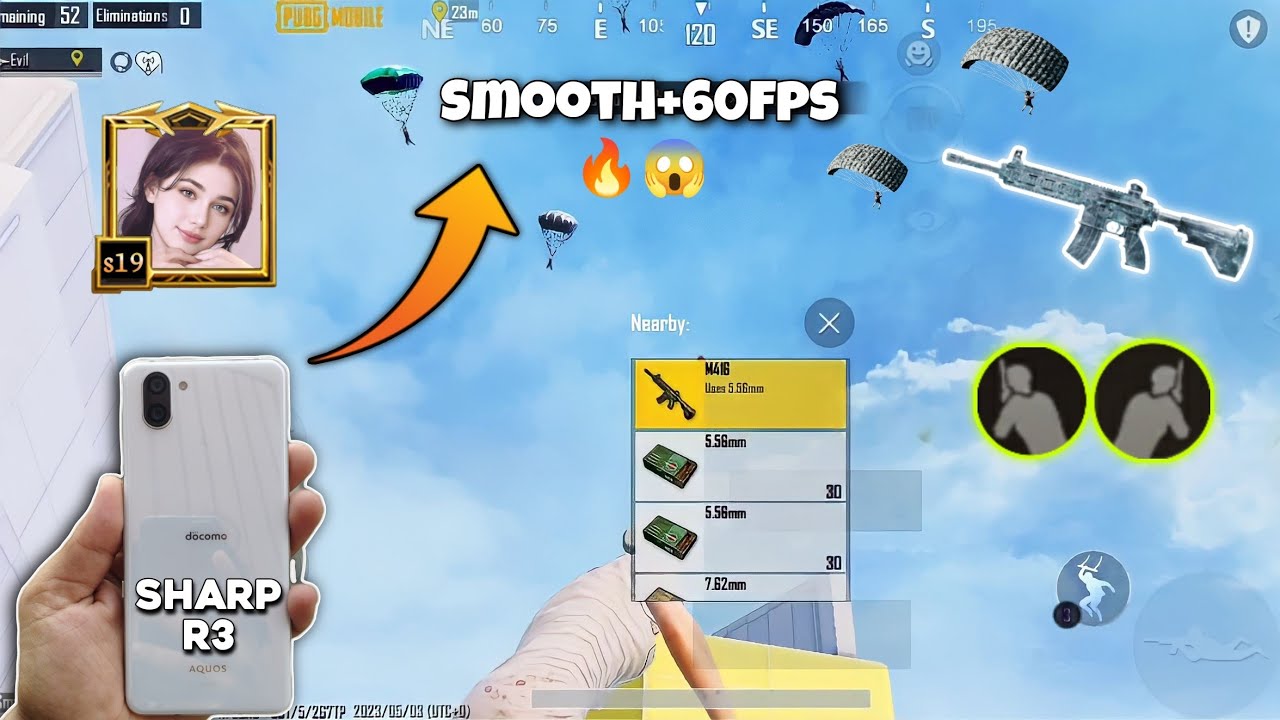OMG! 😱 Aquos Sharp R3 on Super Smooth+60fps Graphics Pubg Test 2023 🔥 ...