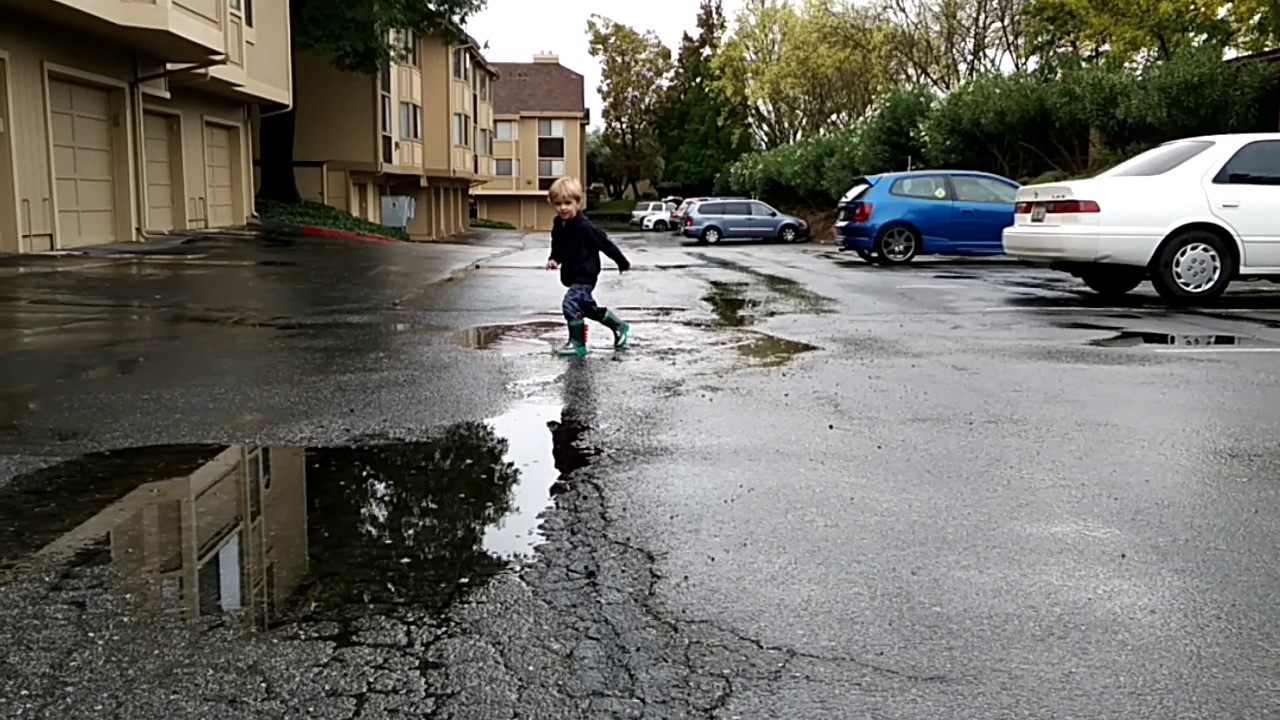 Puddle stomping - YouTube