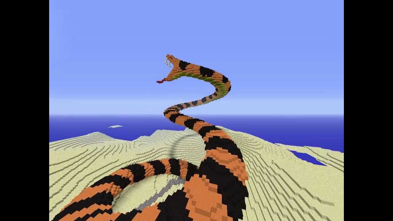 minecraft map d'un serpent (Snake) - YouTube