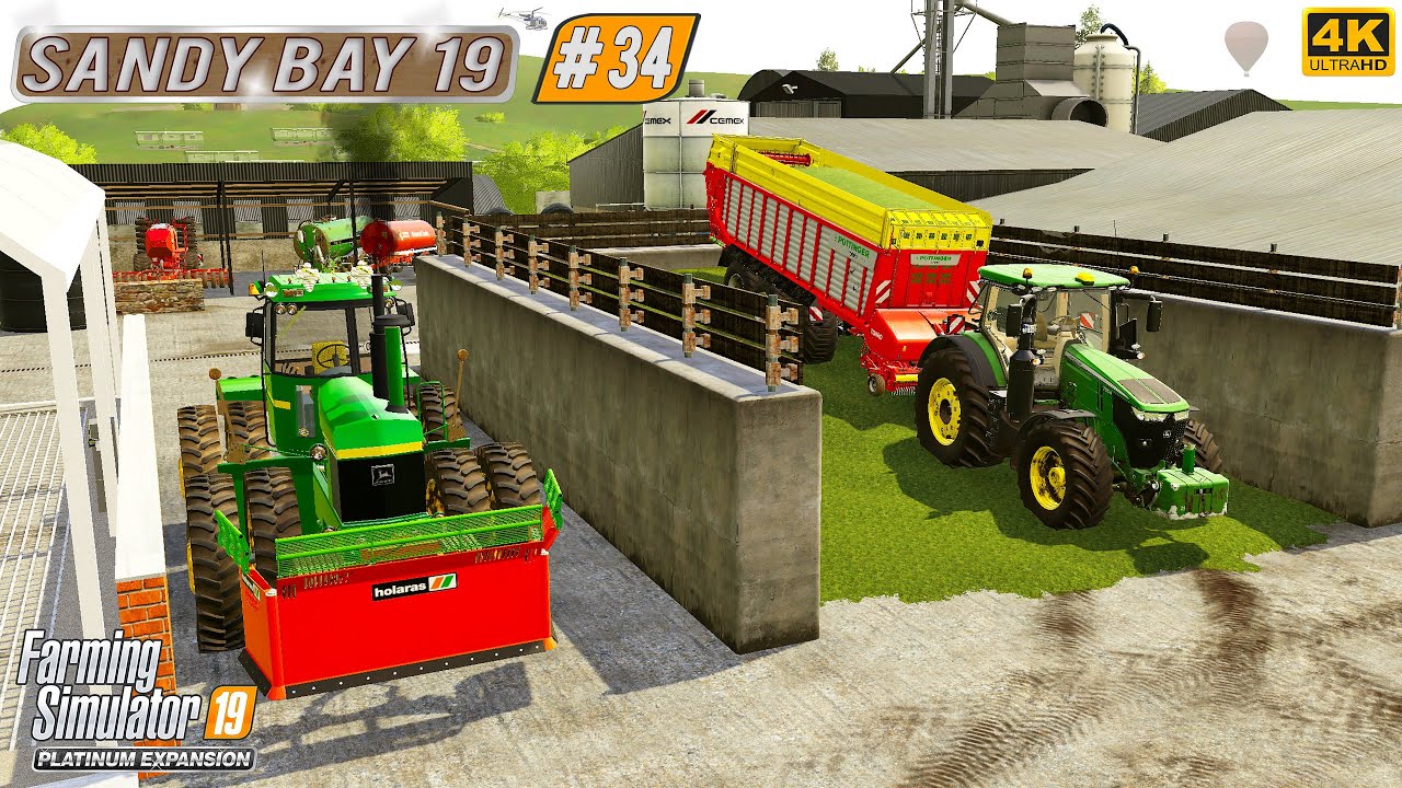 Mowing, Raking, Collecting & Making Clover Silage ⭐ Sandy Bay 19 #34 ⭐ ...