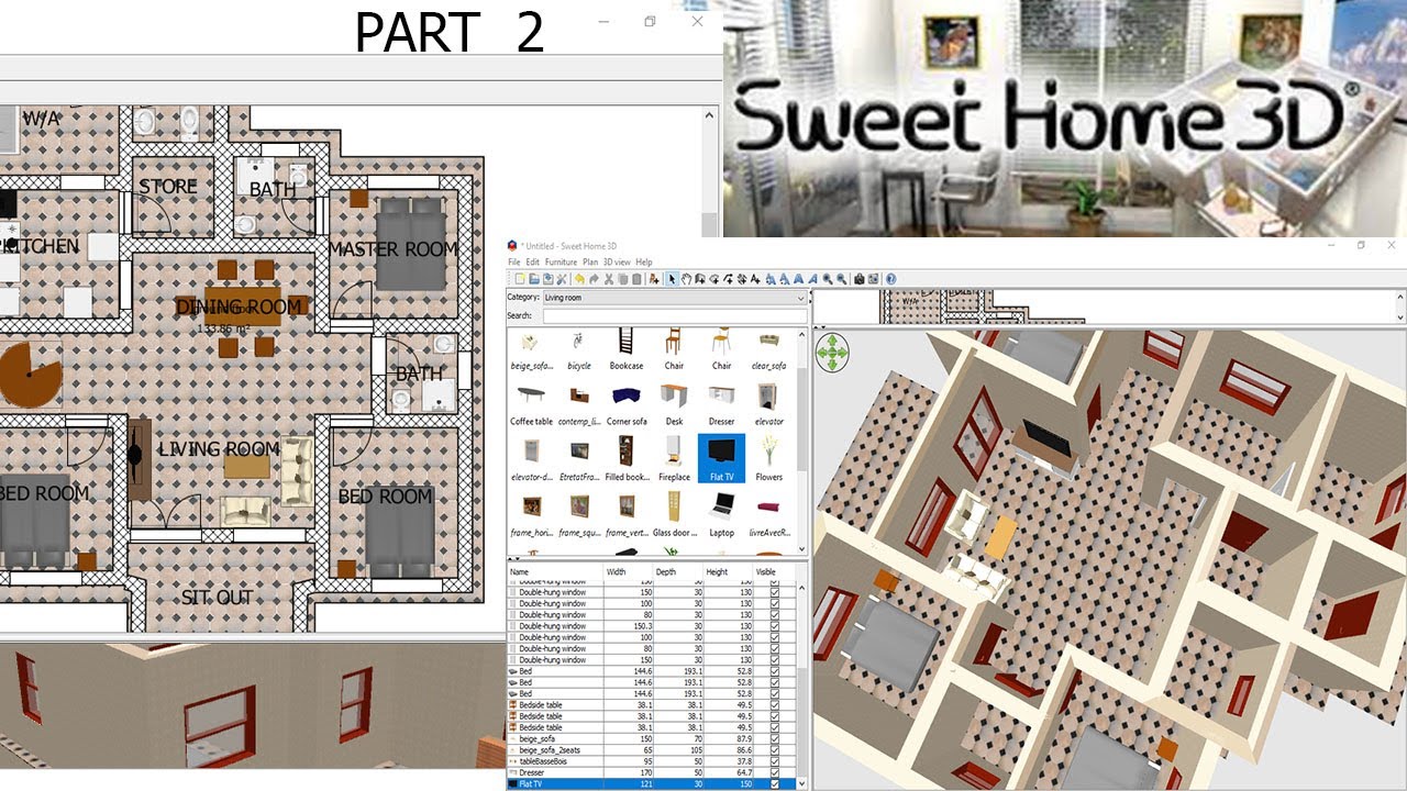 sweet home tutorial interior design Project part 2 - YouTube