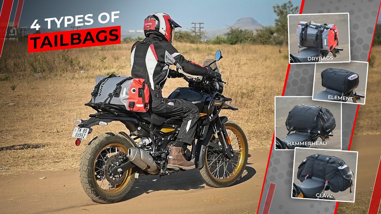 4 types of Waterproof Tailbags on the new Royal Enfield Himalayan 450 ...