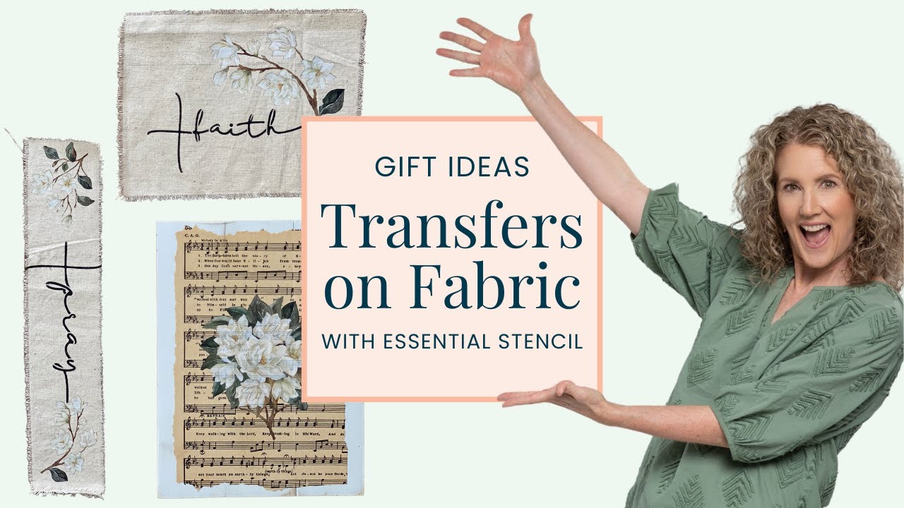 Magnolia Transfers on Fabric for a Quick Gift Idea - YouTube
