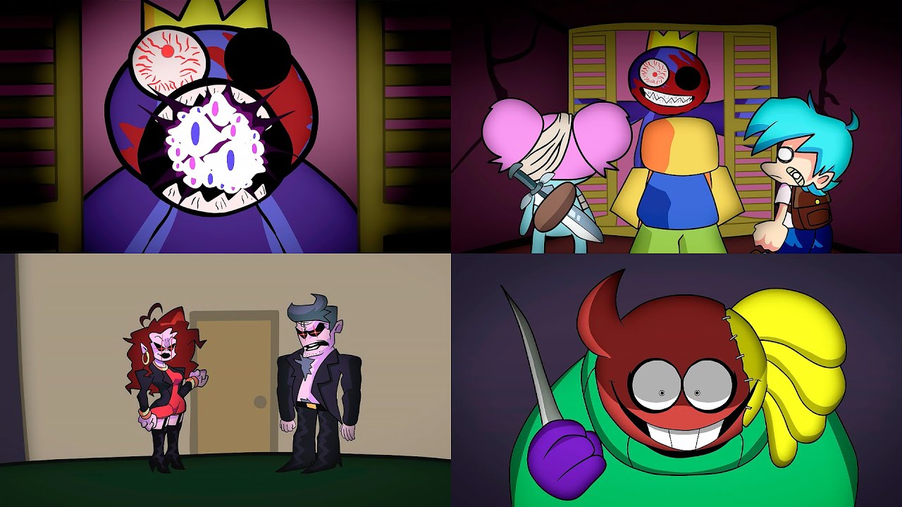 Corrupted Rainbow Friends Halloween Part 2 | FNF x Come and Learn with ...