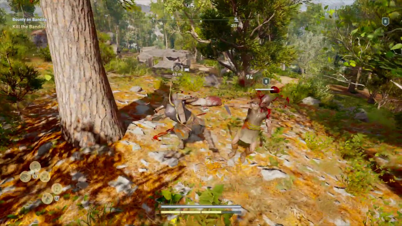 AC Odyssey (PS4) - Killing a bandit for Bounty on Bandits. - YouTube