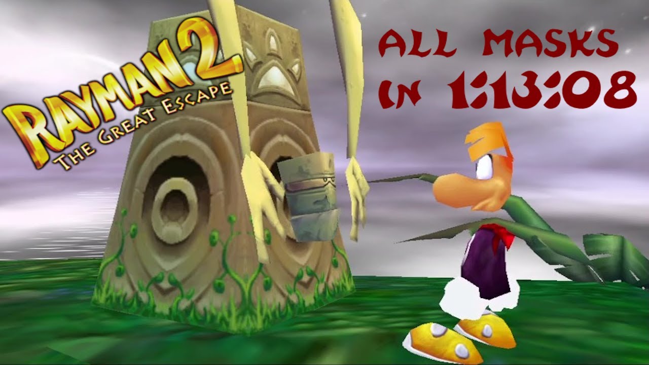 Rayman 2 All Masks Speedrun in 1:13:08 - YouTube