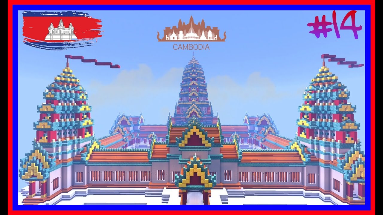 Angkor wat Minecraft // ប្រាសាទអង្គរវត្ត Minecraft //build by nangtakus ...