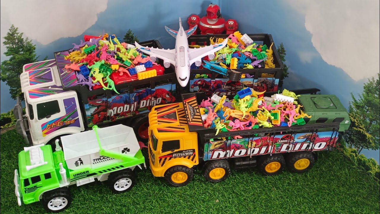 Mobil Dino - Mobil Truk Tronton Gandeng Penuh Mobil Mobilan dan ...