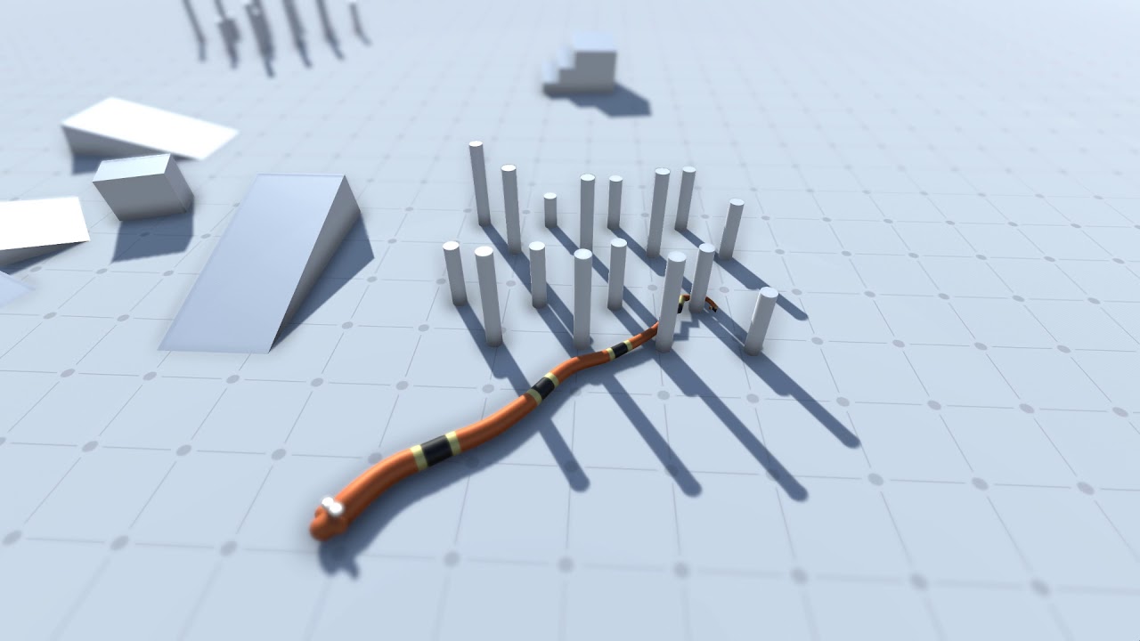 Snake physics test - YouTube