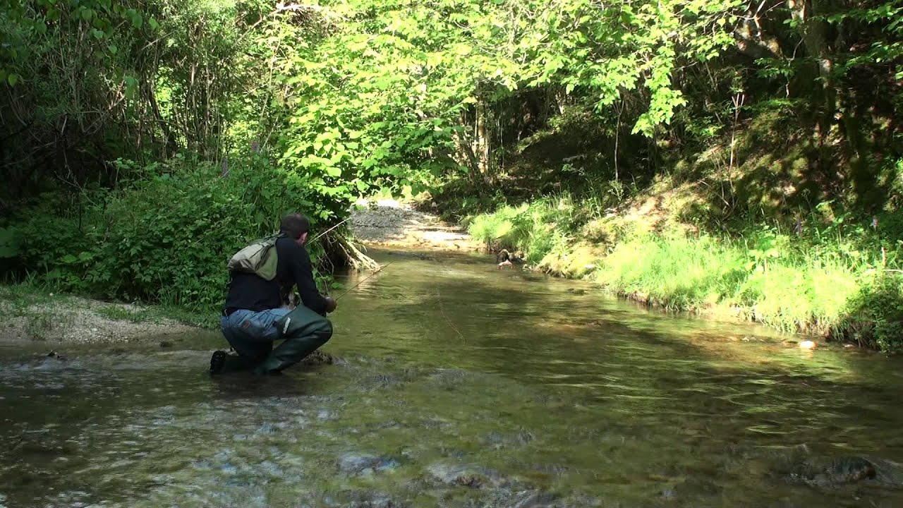 la pesca a mosca secca sul fiume aniene - YouTube