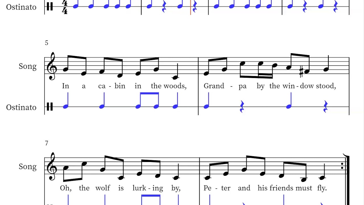 Peter and the Wolf Overture Ostinato G1 - YouTube