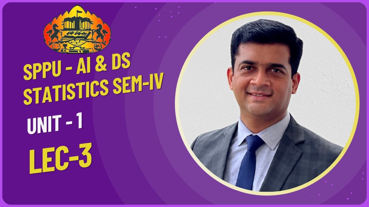 Lec 3 Sampling, Statistics, SPPU Pune University, Artificial Intelligence & Data Science - YouTube