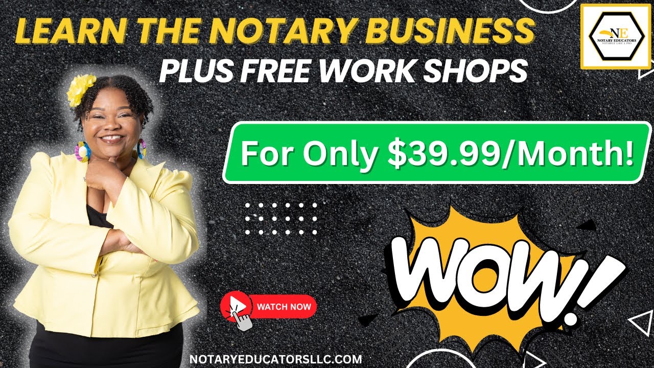 Notary training Mentor, General Notary Work Loan Signing Agent Training ...