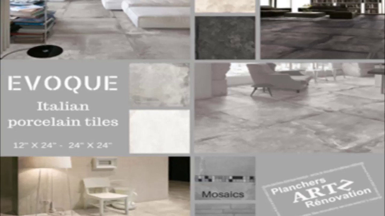 Evoque Tuiles en porcelaine italiennes/ Italian porcelain tiles - YouTube