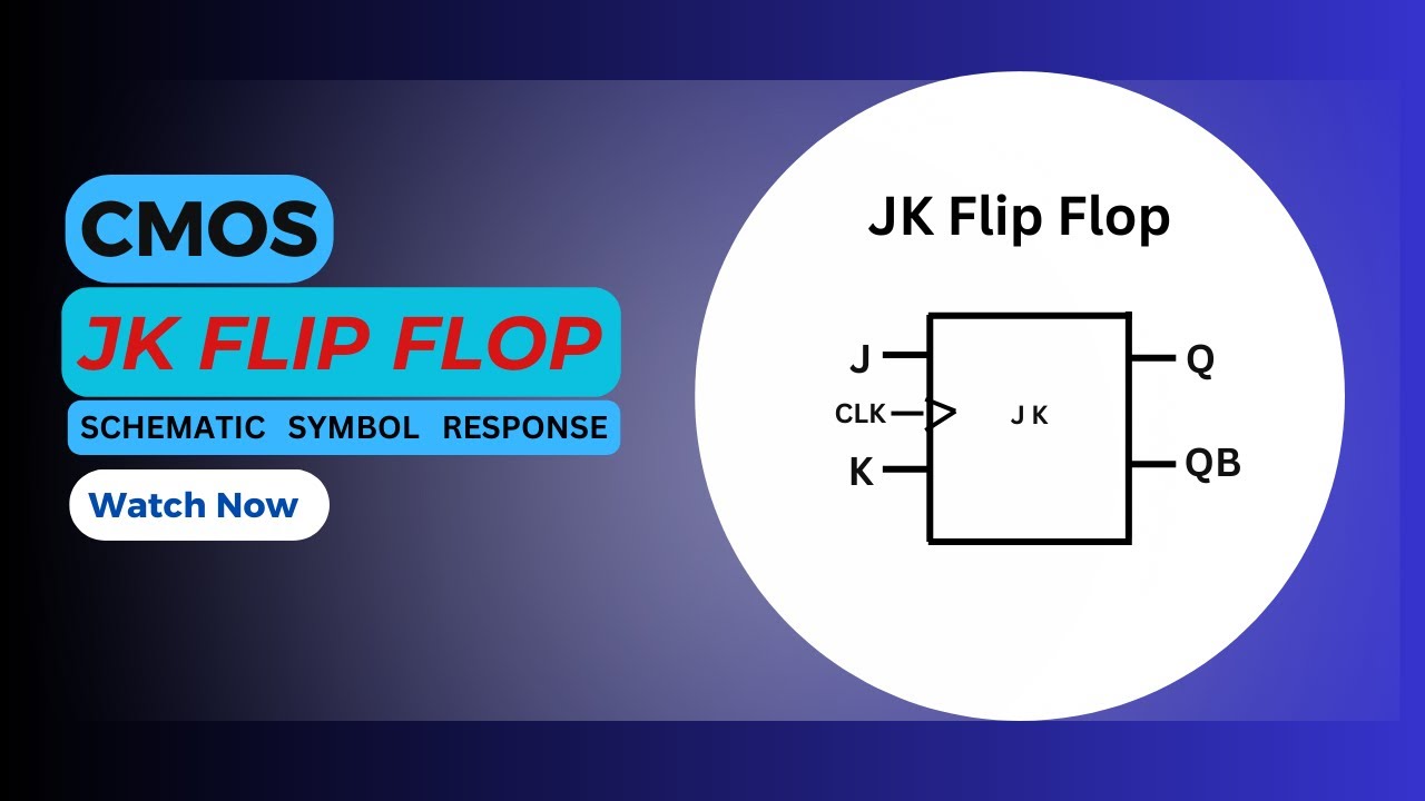 CMOS JK Flip Flop with NAND Gates | Schematic | Symbol | Transient ...
