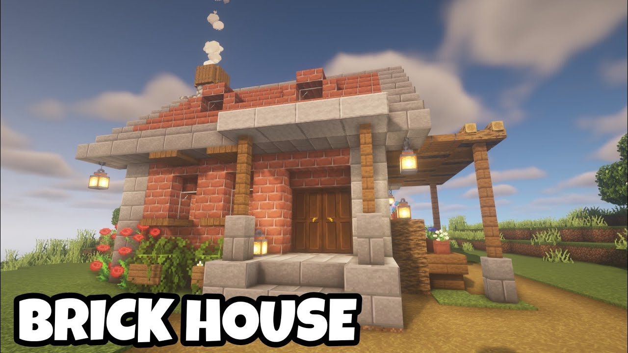 Minecraft: Brick House Tutorial - YouTube